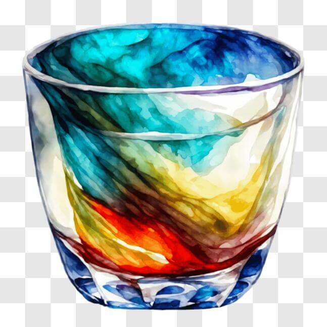 Download Colorful Glass Filled with Water PNGs Online - Creative Fabrica