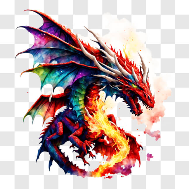 Download Colorful Dragon Illustration PNGs Online - Creative Fabrica