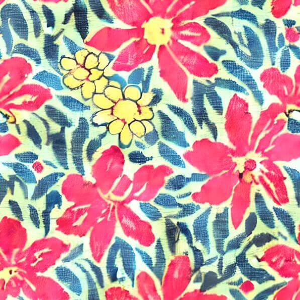 Download Lilly Pulitzer Floral Print Fabric with Pink, Yellow, and Blue ...