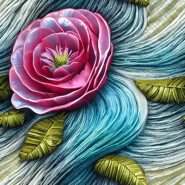 Download Abstract Floral Design with Pink Flower in Water Waves ...