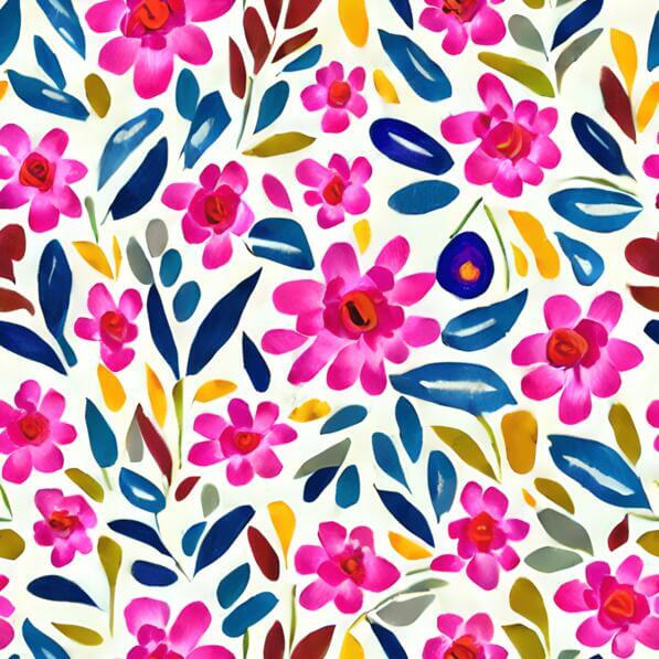 Download Colorful Floral Pattern on White Background Patterns Online ...