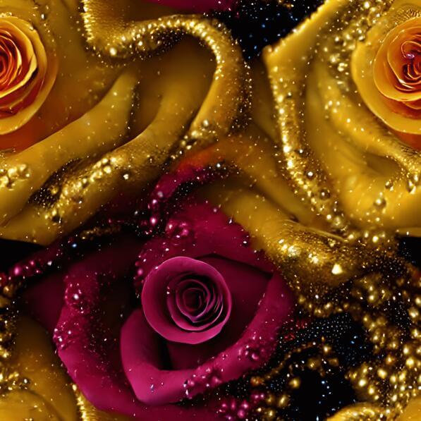 Download Seamless Pattern of Yellow, Pink, and Purple Roses with ...