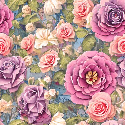 Download Seamless Pink Rose Pattern Background Patterns Online ...