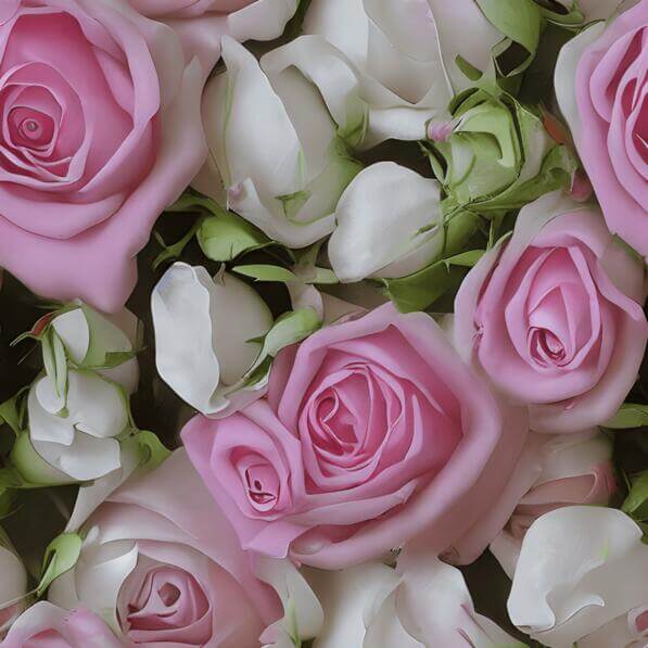 Download Beautiful Bouquet of Pink and White Roses Patterns Online ...