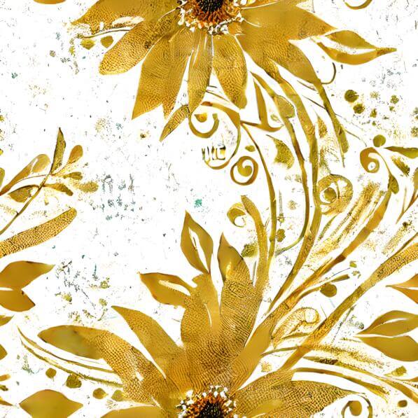 Download Gold Floral Pattern on White Background Patterns Online ...