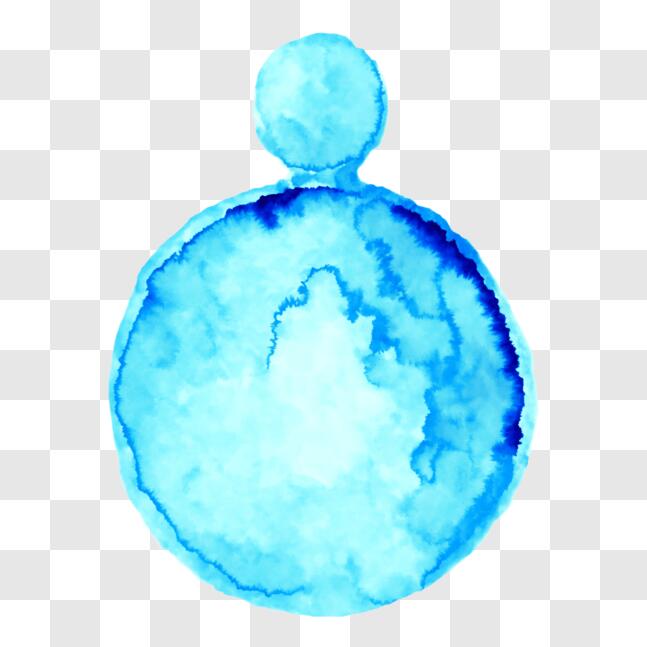 Download Abstract Blue Circle Watercolor Painting PNGs Online ...