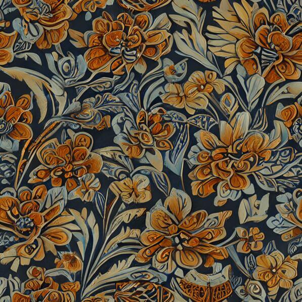 Download Colorful Floral Pattern on Tan Fabric Background Patterns ...