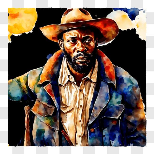 Download African-American Cowboy Watercolor Painting Inspired by The ...