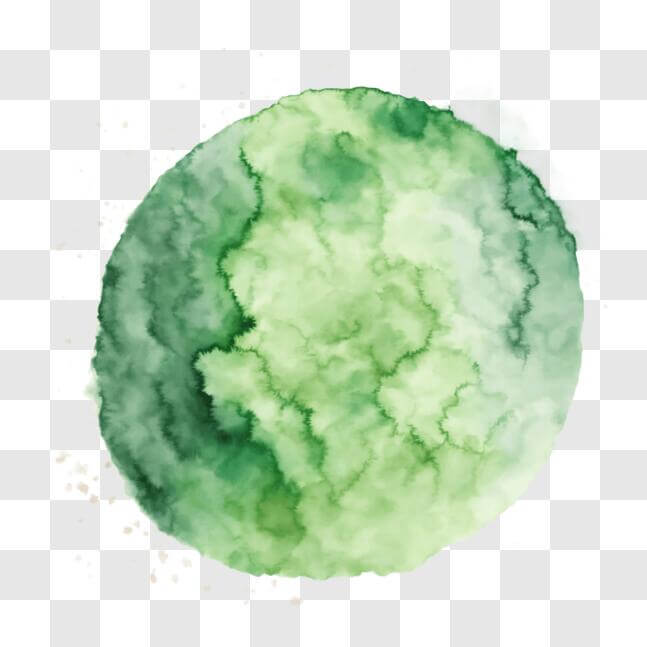 Download Green Watercolor Splash Circle Image PNGs Online - Creative ...