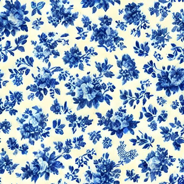 Download Blue and White Floral Pattern for Wallpaper and Fabric ...