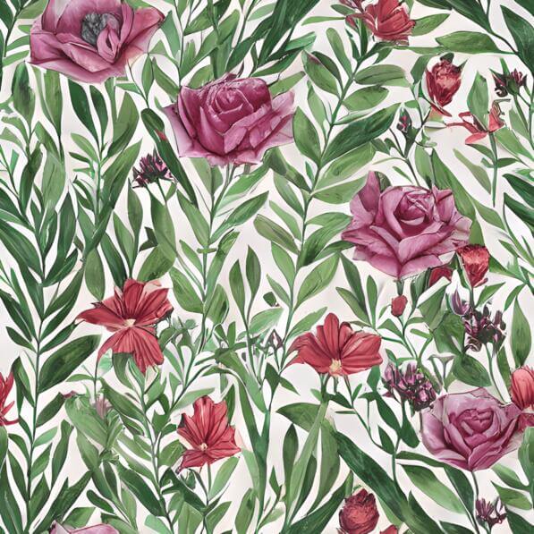 Download Seamless Floral Pattern in Red, Pink, and White Patterns ...