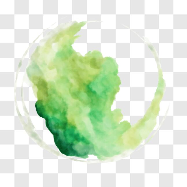 Download Green Watercolor Circle - Nature and Environment ...