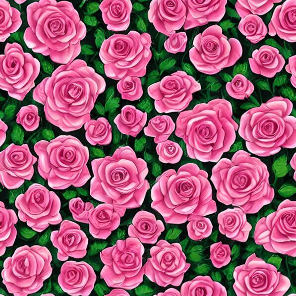Download Seamless Pink Rose Pattern on Black Background Patterns Online ...