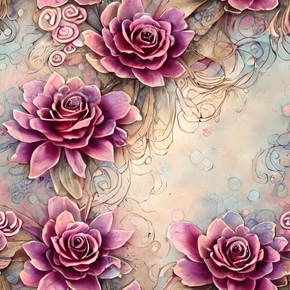 Download Seamless Pink Rose Pattern Background Patterns Online ...