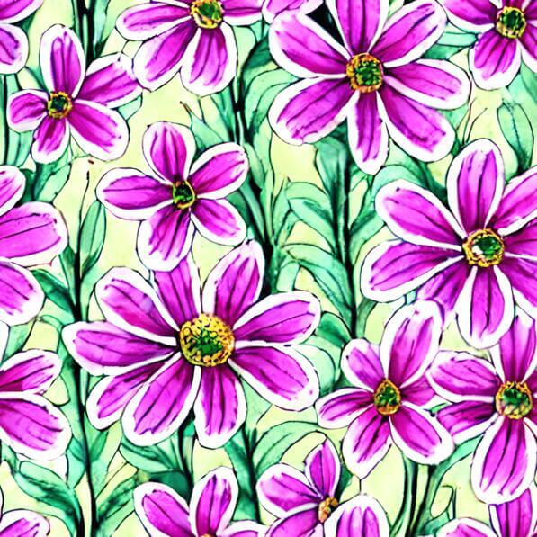 Download Seamless Purple Flower Pattern on White Background Patterns ...