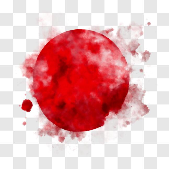 Download Red Paint Splatter with Japanese Flag - Symbol of Japan's ...
