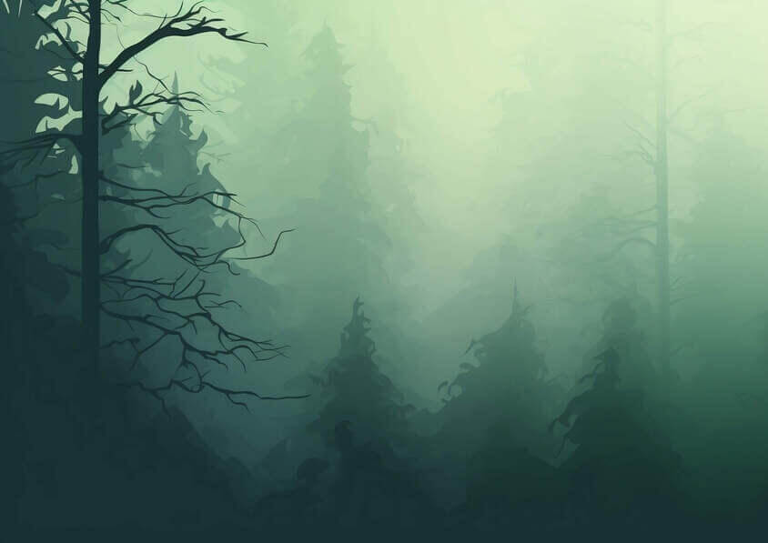 Download Foggy Forest with Dead Trees Backgrounds Online - Creative Fabrica
