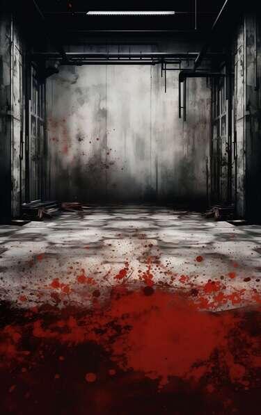 Download Dark room with blood splatters and pipes Backgrounds Online ...