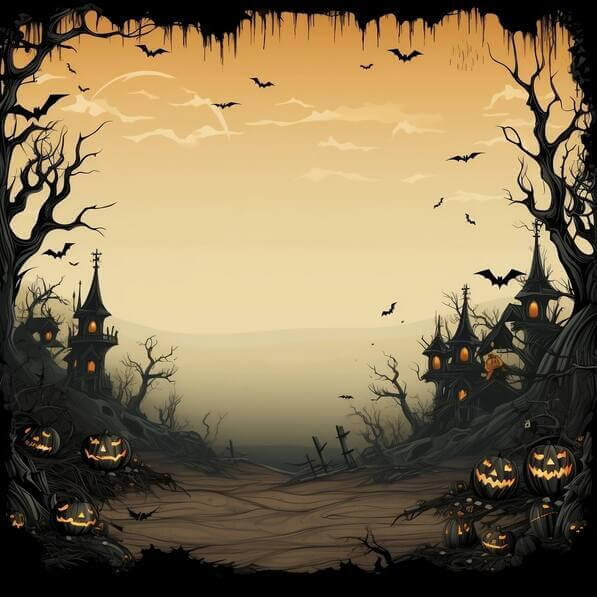 Download Creepy Halloween Night with Pumpkins, Bats, and Scarecrows ...