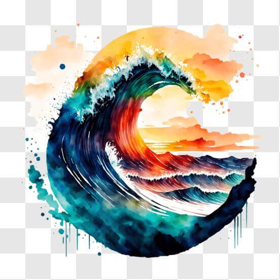 Download Large Blue Wave Breaking on the Water Surface PNGs Online ...