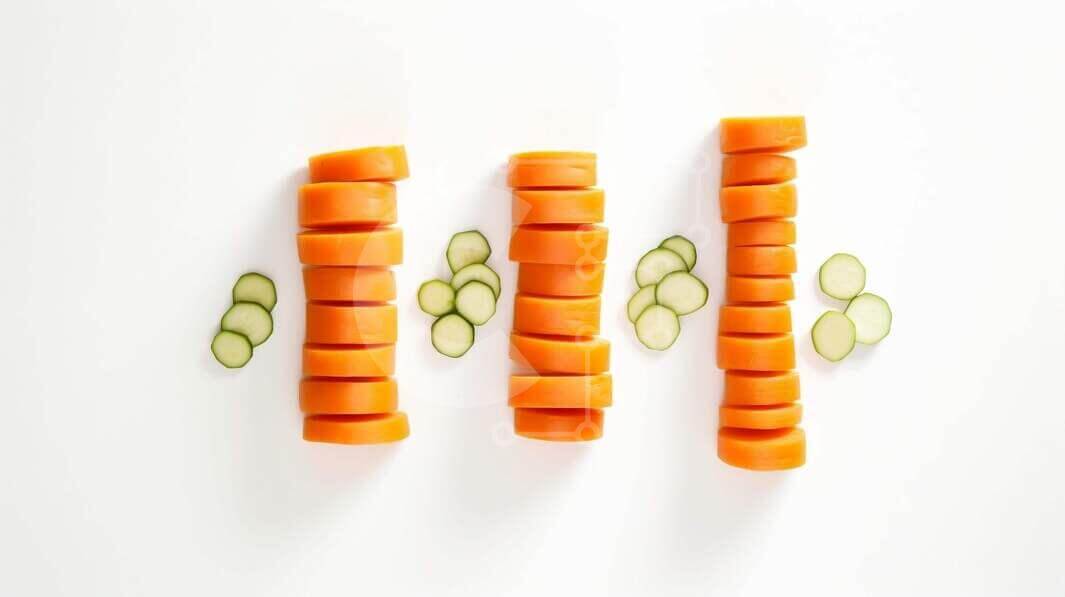 Upside-down Triangle Carrot and Cucumber Salad stock photo | Creative ...