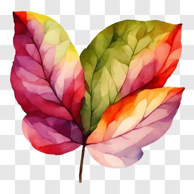 Download Colorful Abstract Leaf PNGs Online - Creative Fabrica