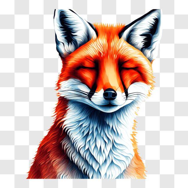 Download Levendig Schilderij van een Vos in zijn Natuurlijke Habitat ...