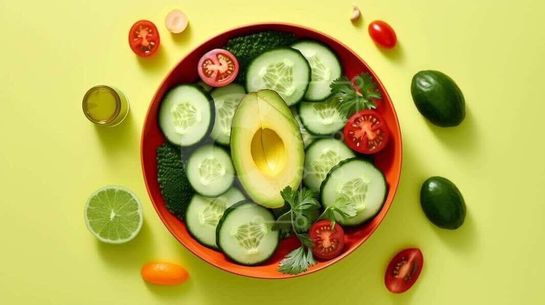 Fresh Vegetable Bowl - Healthy and Delicious stock photo | Creative Fabrica