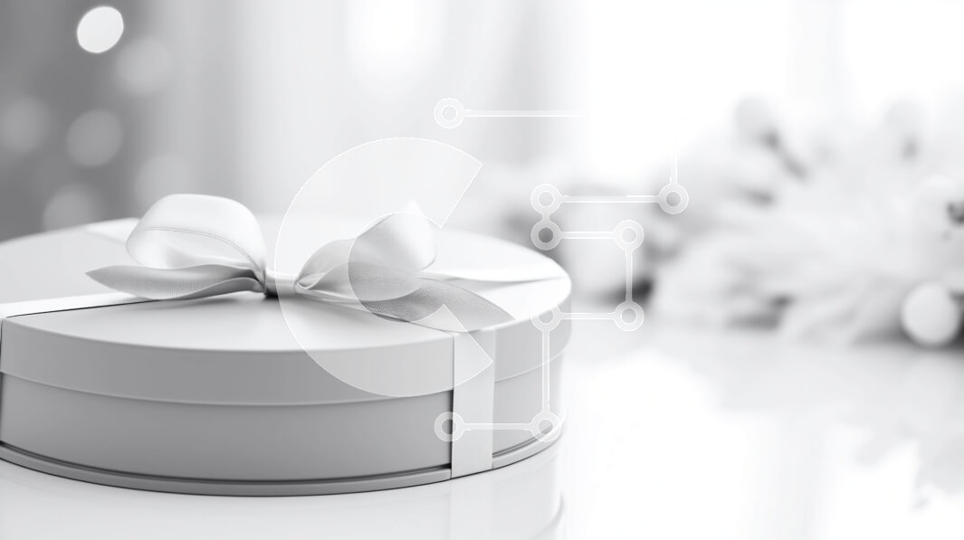 Elegant Gift Box with White Ribbon stock photo | Creative Fabrica
