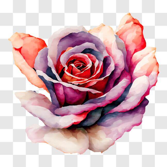 Download Watercolor Rose Painting PNGs Online - Creative Fabrica