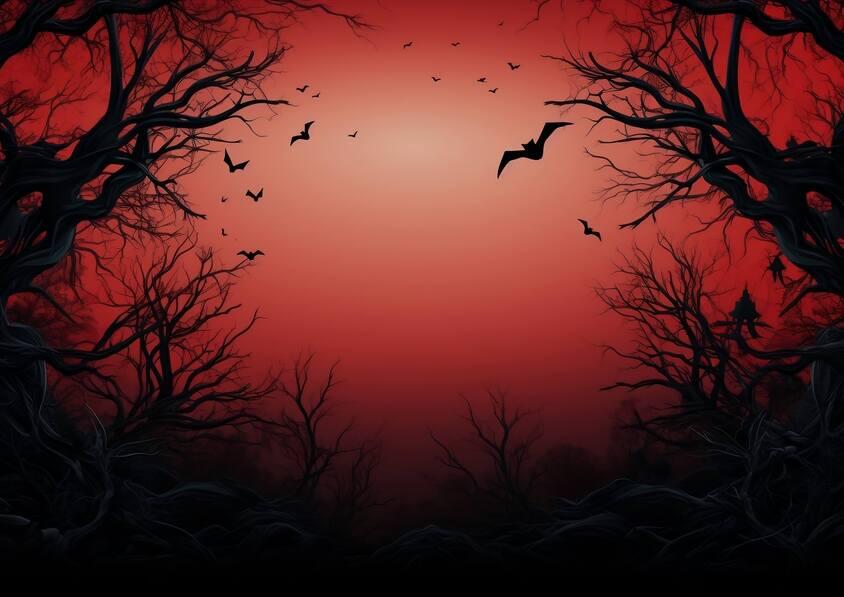 Download Dark Forest with Bats and Birds for Halloween Backgrounds ...