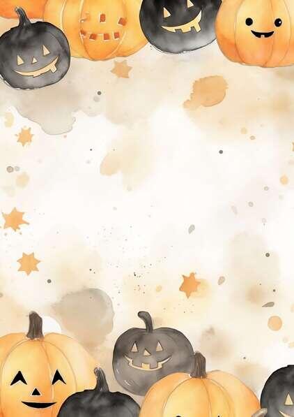 Download Watercolor Pumpkins Halloween Background Backgrounds Online ...
