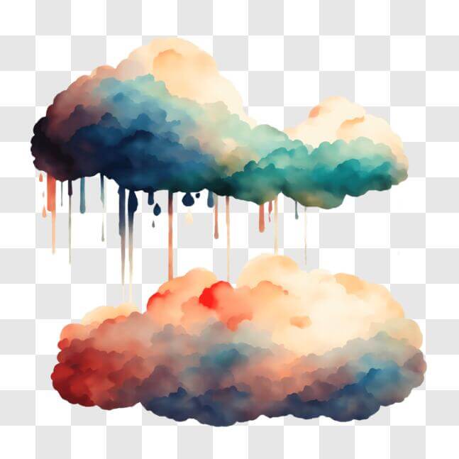 Download Colorful Rain Clouds Floating in the Sky PNGs Online ...