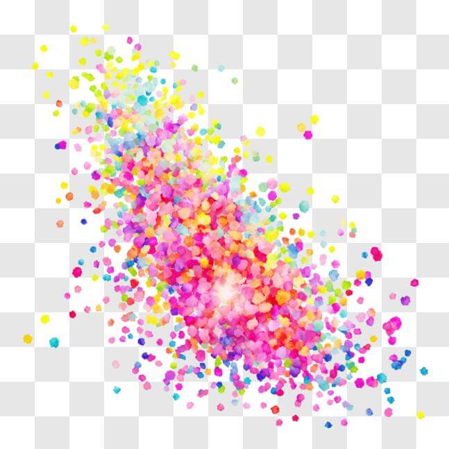 Download Colorful Confetti Explosion on Black Background PNGs Online ...