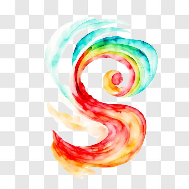 Download Colorful Abstract Letter S on Black Background PNGs Online ...