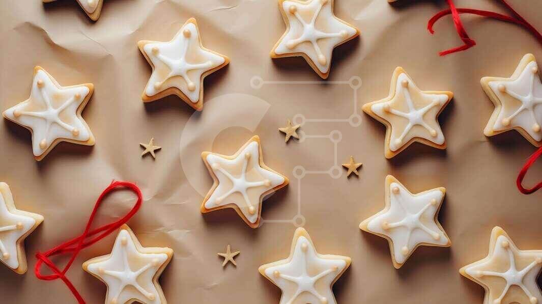 Festive Star-shaped Cookies for the Holiday Season stock photo ...