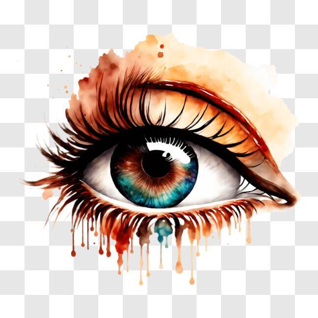 Download Eye with Dripping Paint - Abstract Art PNGs Online - Creative ...