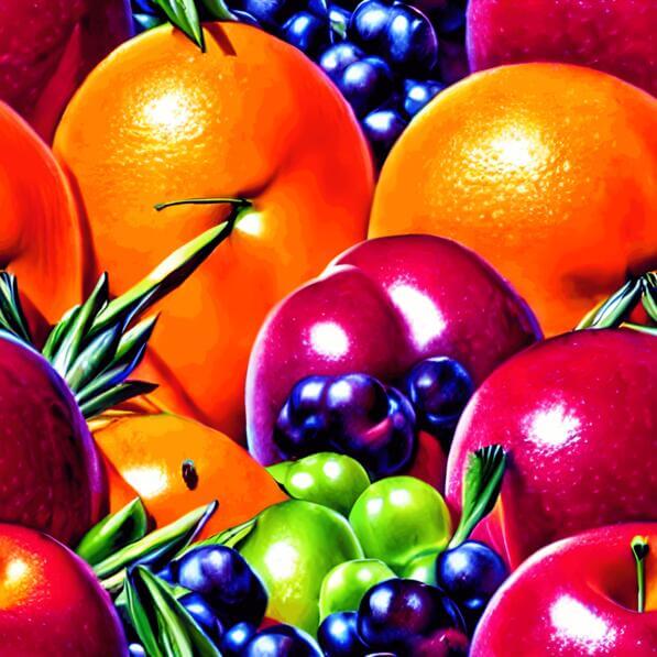 Download Colorful Array of Fruits - Apples, Oranges, Blueberries and ...