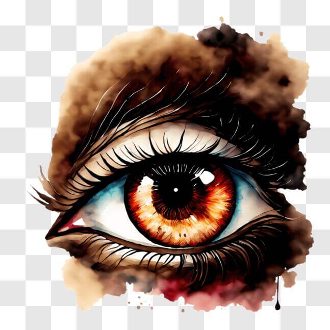 Download Damaged Eye with Reddish-Orange Color PNGs Online - Creative ...