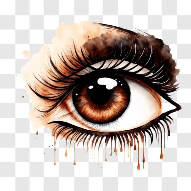 Download Abstract Eye Art with Dripping Paint PNGs Online - Creative ...