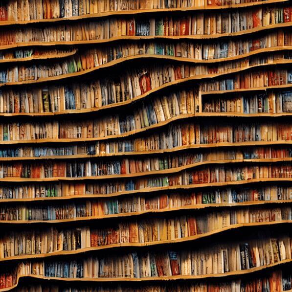 Download Large Library with Books on Shelves Patterns Online - Creative ...