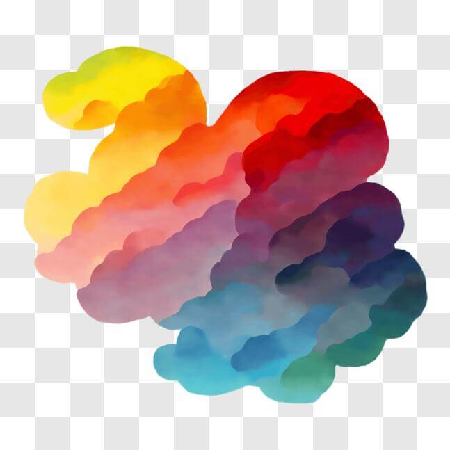 Download Colorful Abstract Cloud Shape Background PNGs Online ...