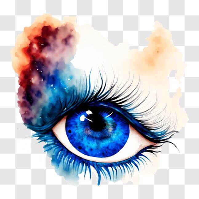 Download Abstract Eye Art with Blue Colorful Design PNGs Online ...