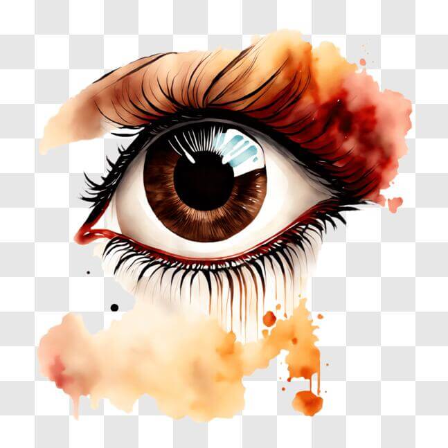 Download Abstract Eye Art with Paint Splatters PNGs Online - Creative ...