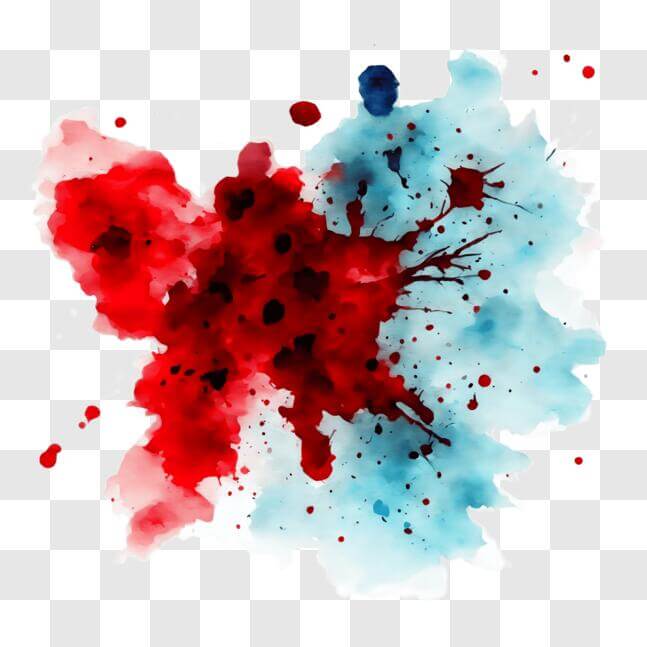 Download Red and Blue Paint Splatter Abstract Image PNGs Online ...