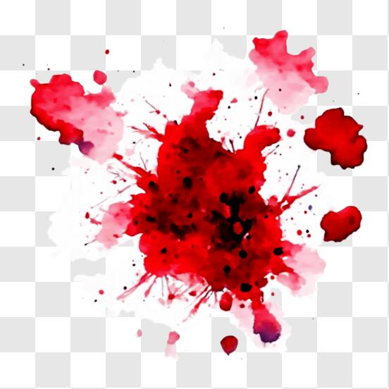 Download Red Blood Splatter Illustration on Black Background PNGs ...