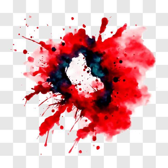 Download Red Paint Splatter Eye Abstract Artwork PNGs Online - Creative ...