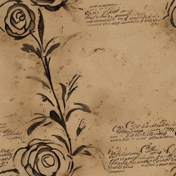 Download Vintage Paper with Floral Pattern and Handwritten Text ...