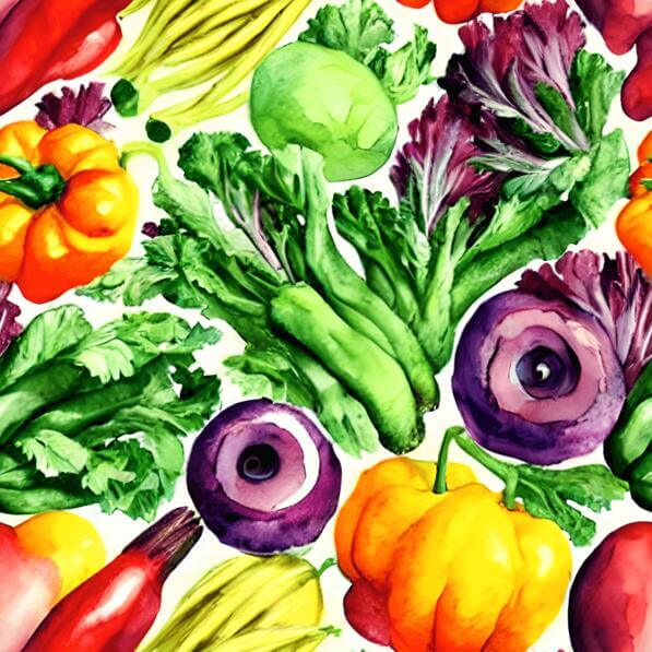 Download Colorful Watercolor Vegetables Wall Art Patterns Online ...
