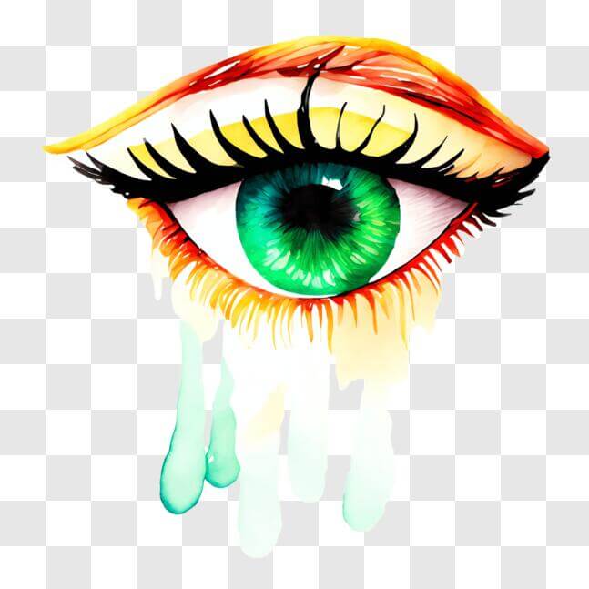 Download Green Eye Crying Tears PNGs Online - Creative Fabrica